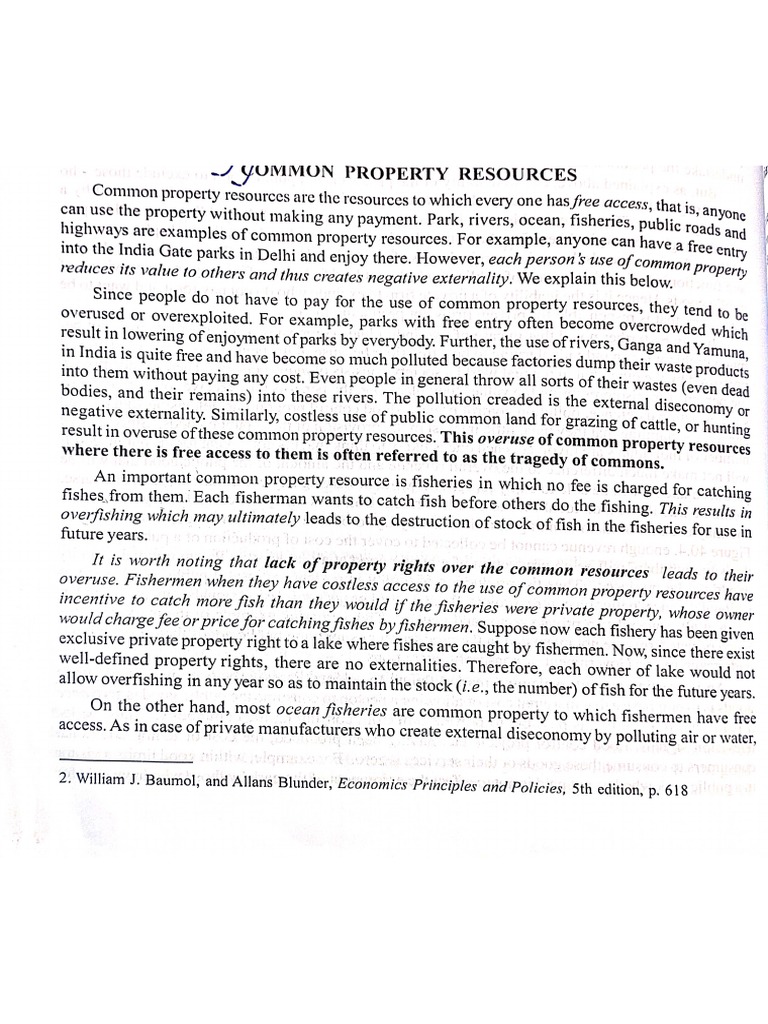 Common Property Resources | PDF