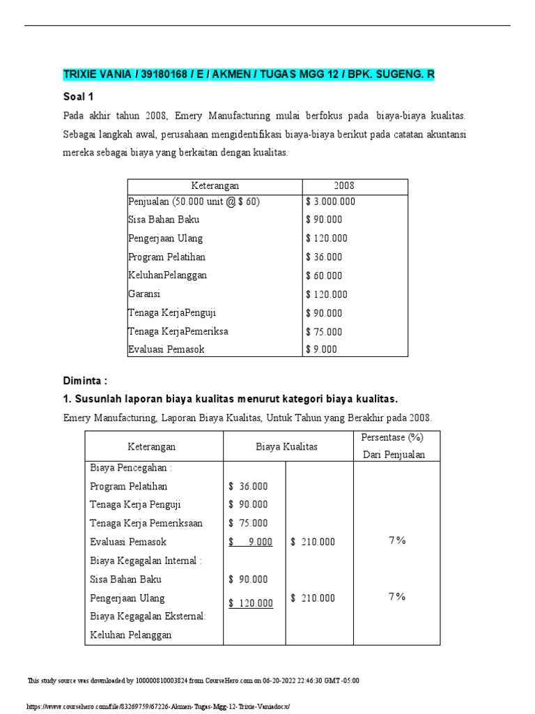 Akmen Tugas MGG 12 Trixie Vania | PDF