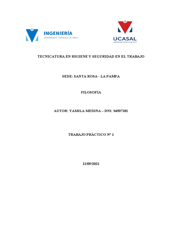 TP 1 Folosofía | PDF | Antropología Filosófica | Antropología