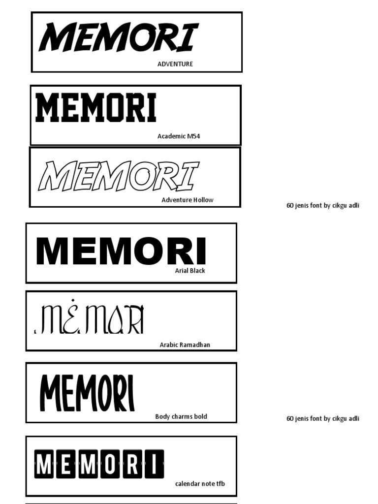 60 Jenis Koleksi Tipografi | PDF | Communication Design | Decorative Arts