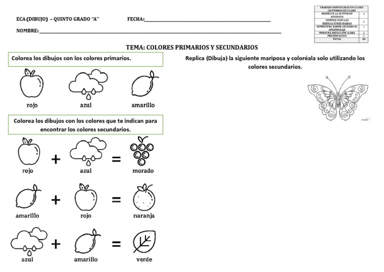 Colores Primarios y Secundarios | PDF