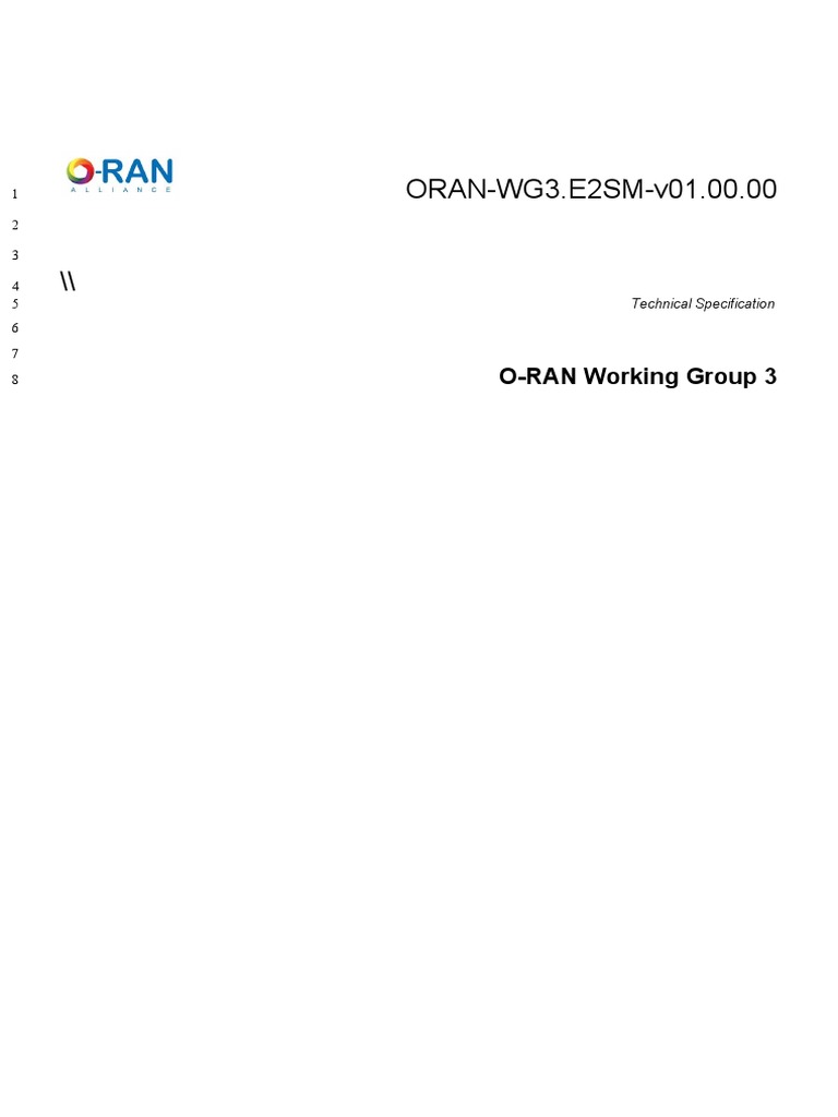 ORAN WG3 E2SM v01 00 Copy 5 | PDF | Software Engineering | Communication