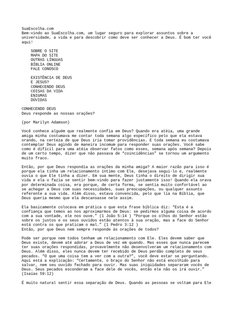 Como Orar | Download grátis PDF | Oração | Deus