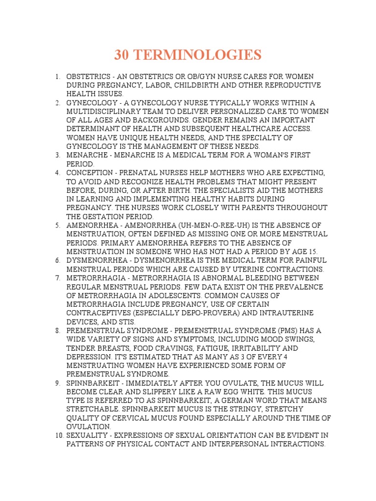 30 Terminologies | PDF