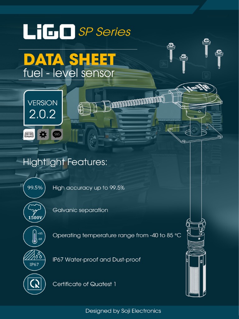 Datasheet LIGO SP Series Fuel Level Sensor | PDF | Power Supply | Sensor