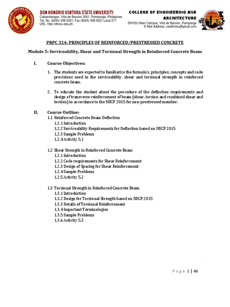 PRPC324 Module 5 | PDF | Bending | Beam (Structure)