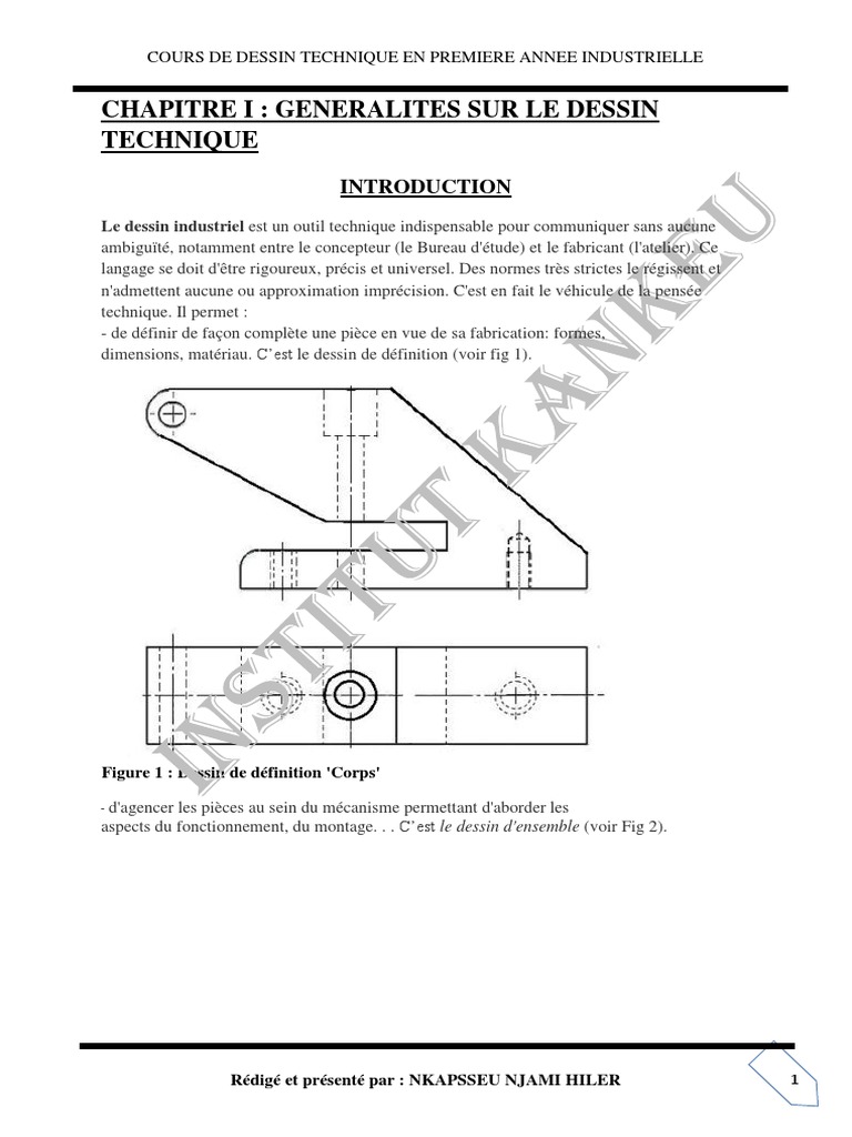 Cours de Dessin Technique 1ère Année | PDF | Dessin technique | Dessin
