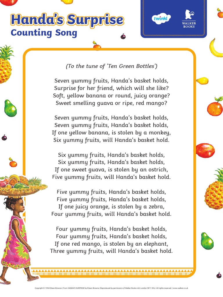 T Par 1641820247 Handas Surprise Counting Song Ages 5 7 Ver 1 | PDF ...