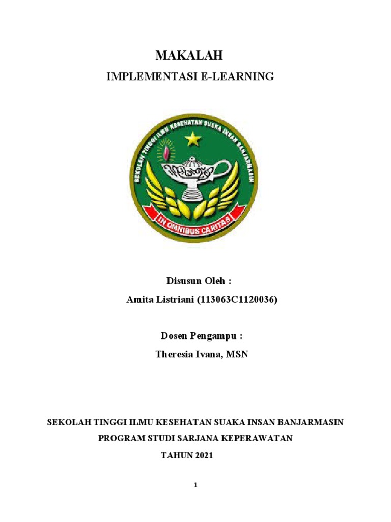 Makalah Implementasi E-Learning | PDF