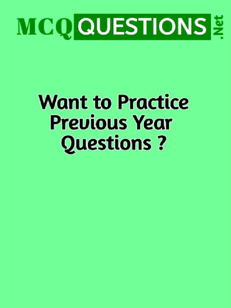 Previous Years Question | PDF Previous Years Question | PDF