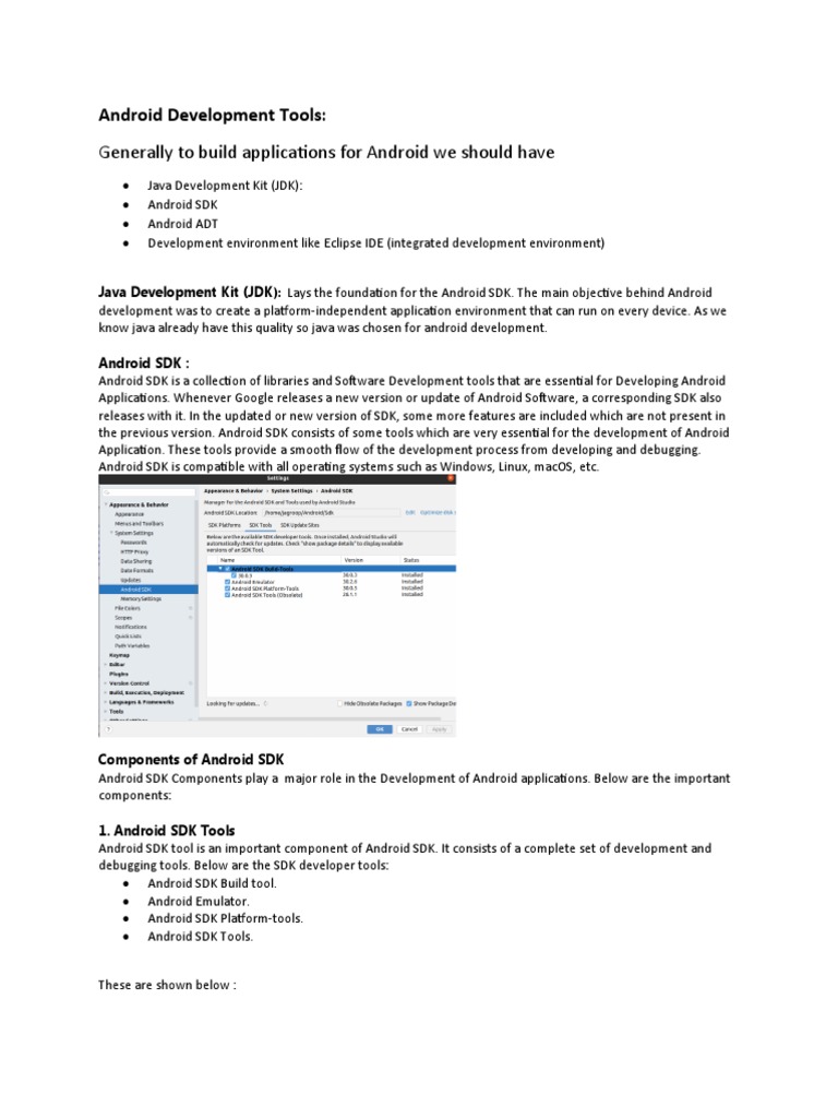 An Overview of Tools and Components Required for Android Development | PDF | Android (Operating ...