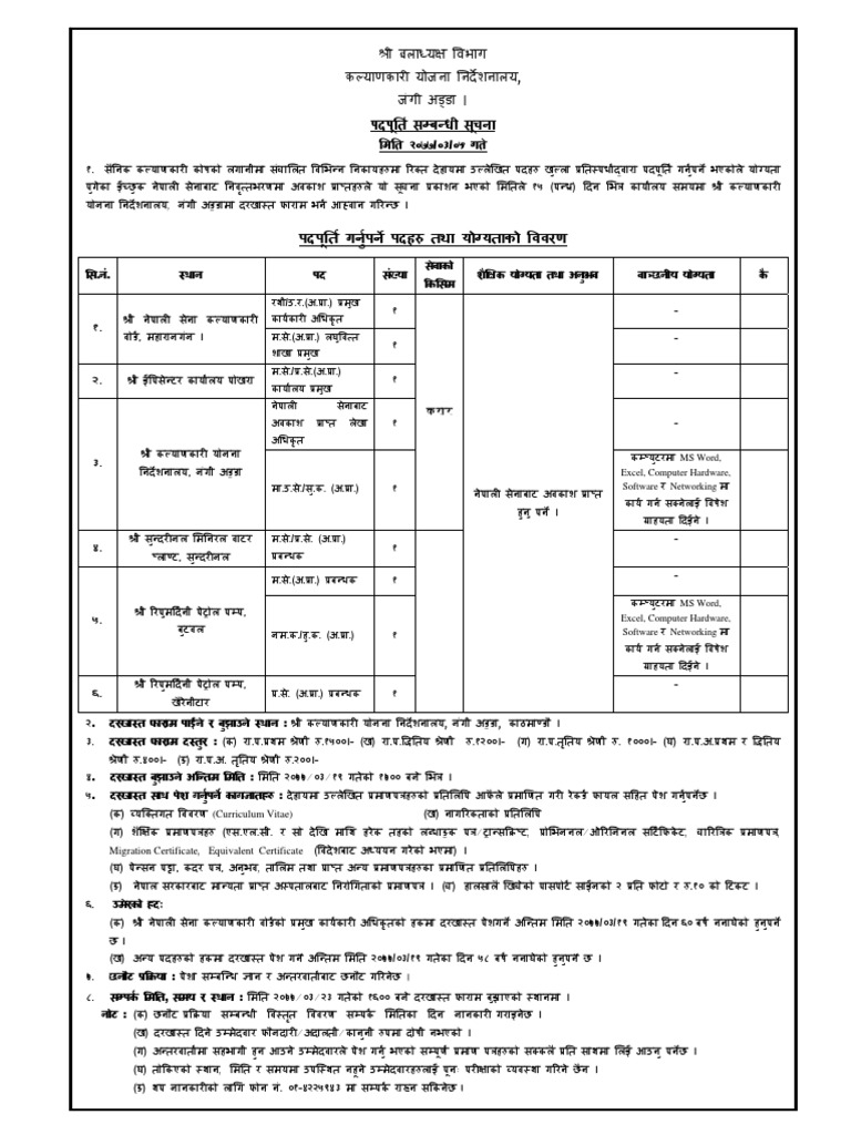 Welfare Notice | PDF