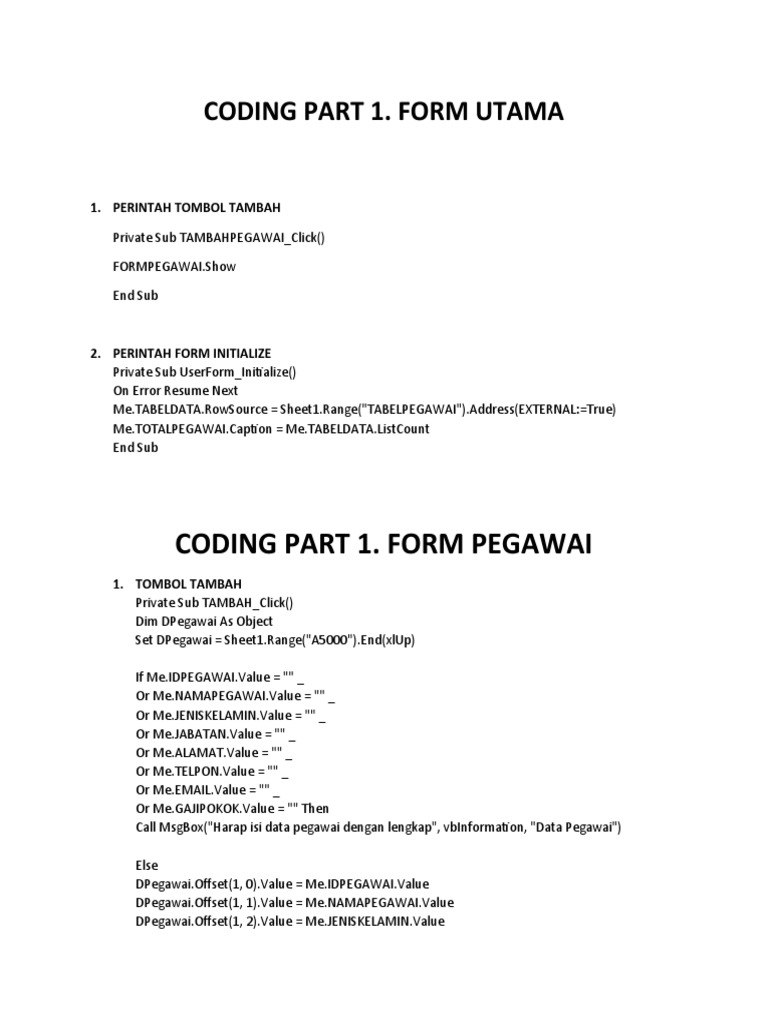 Coding Part 1 Pdf