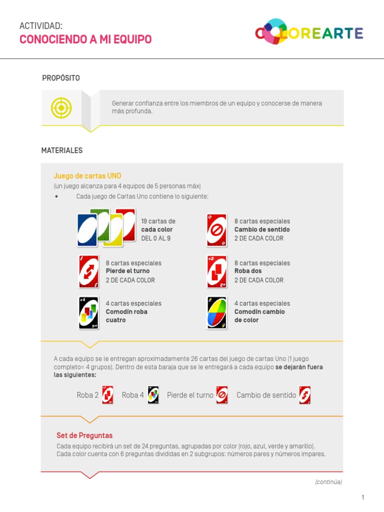 Actividad Conociendo A Mi Equipo | PDF | Color