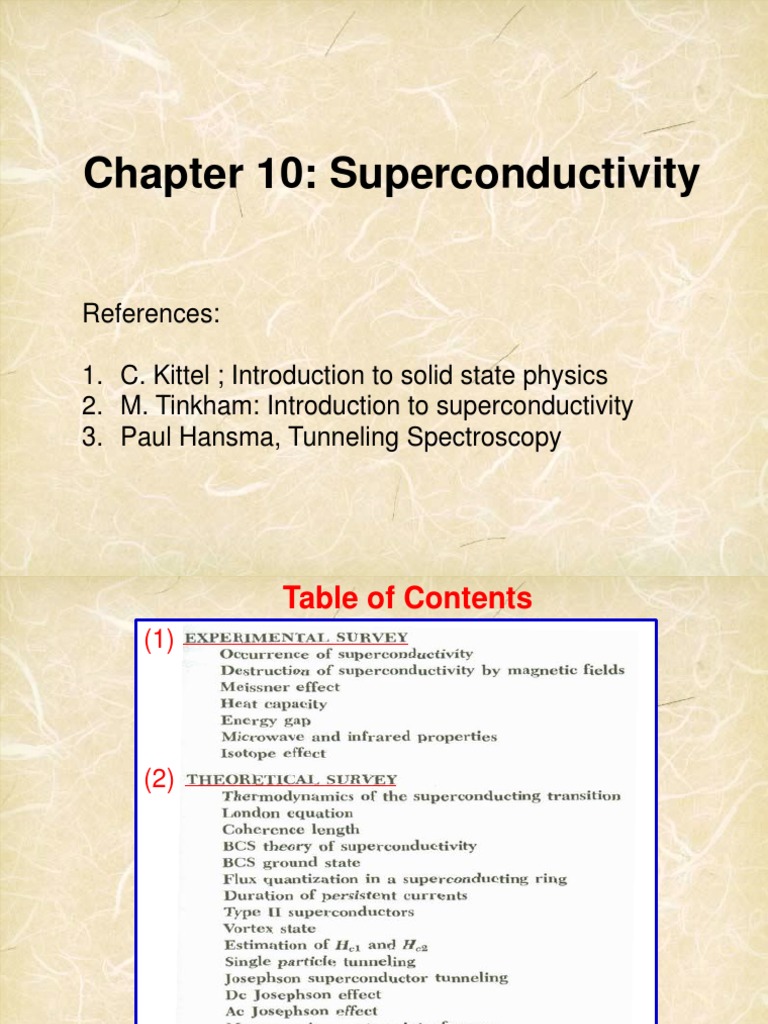 Chapter 10 Superconductivity | Download Free PDF | Superconductivity | High Temperature ...