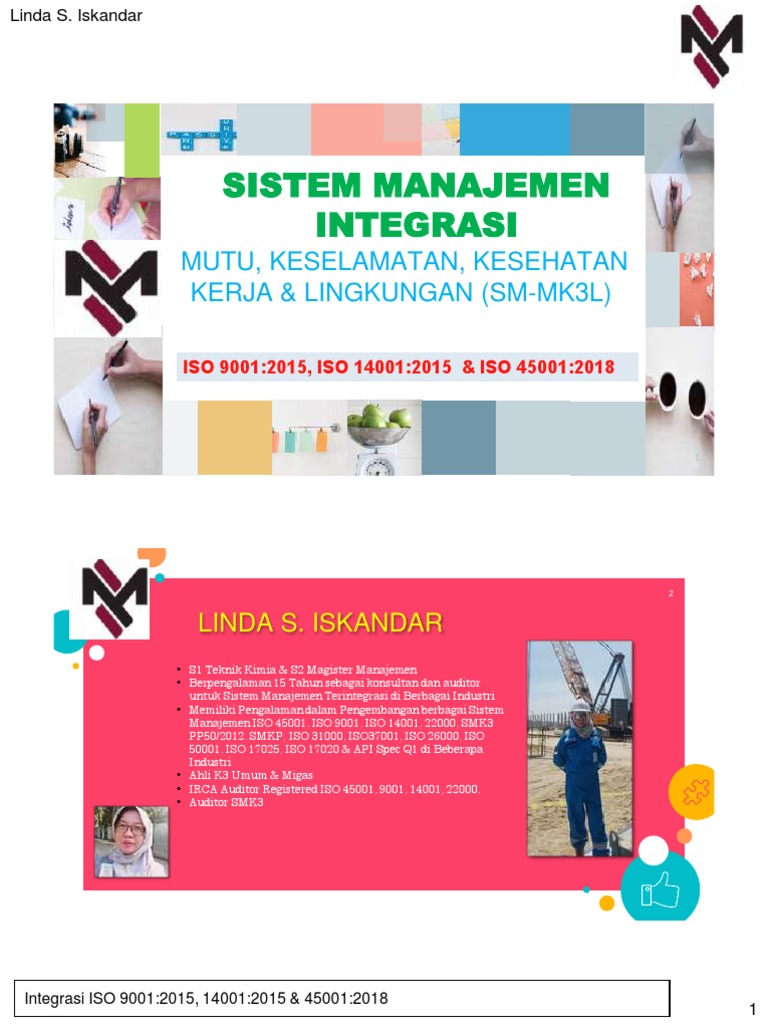 Pt Mms Materi Iso 9001 14001 Dan 45001 Pdf