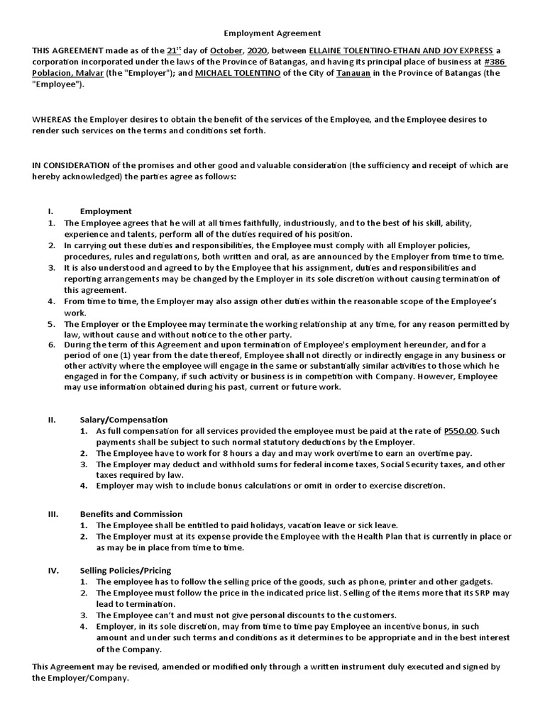 Ethan and Joy Express | PDF | Employment | Overtime