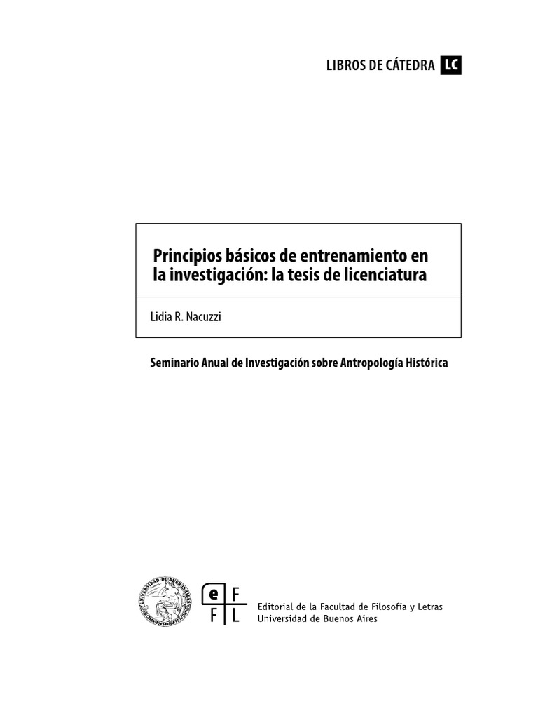 Nacuzzi - Principios Básicos de Entrenamiento en La Investigación - Cap. 2 | PDF ...