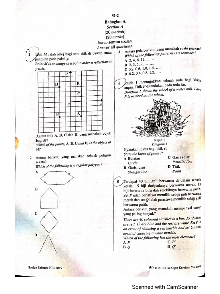Kertas Sebenar PT3 2019 | PDF