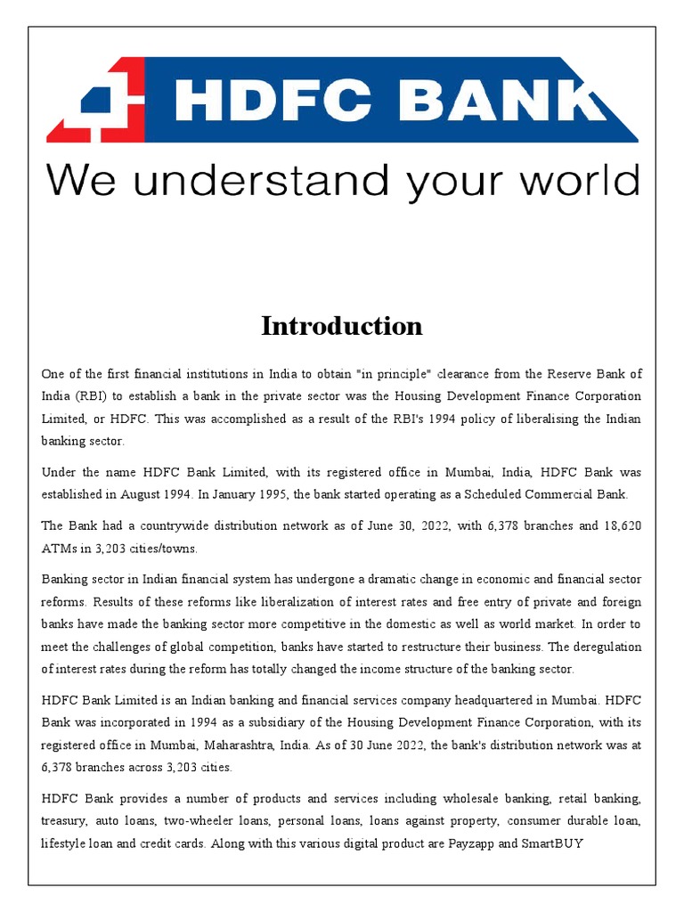HDFC Bank's Organisational Structure | PDF | Sales | Reserve Bank Of India