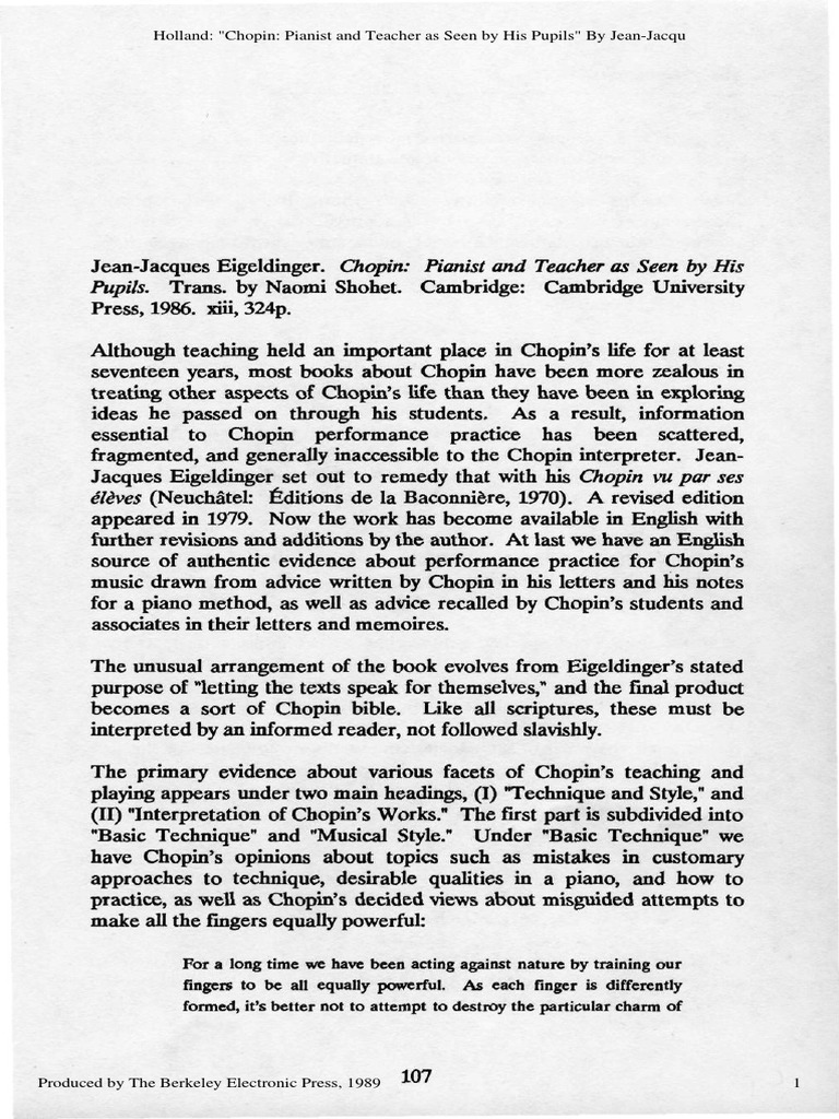 Chopin Teacher | PDF | Frédéric Chopin | Piano