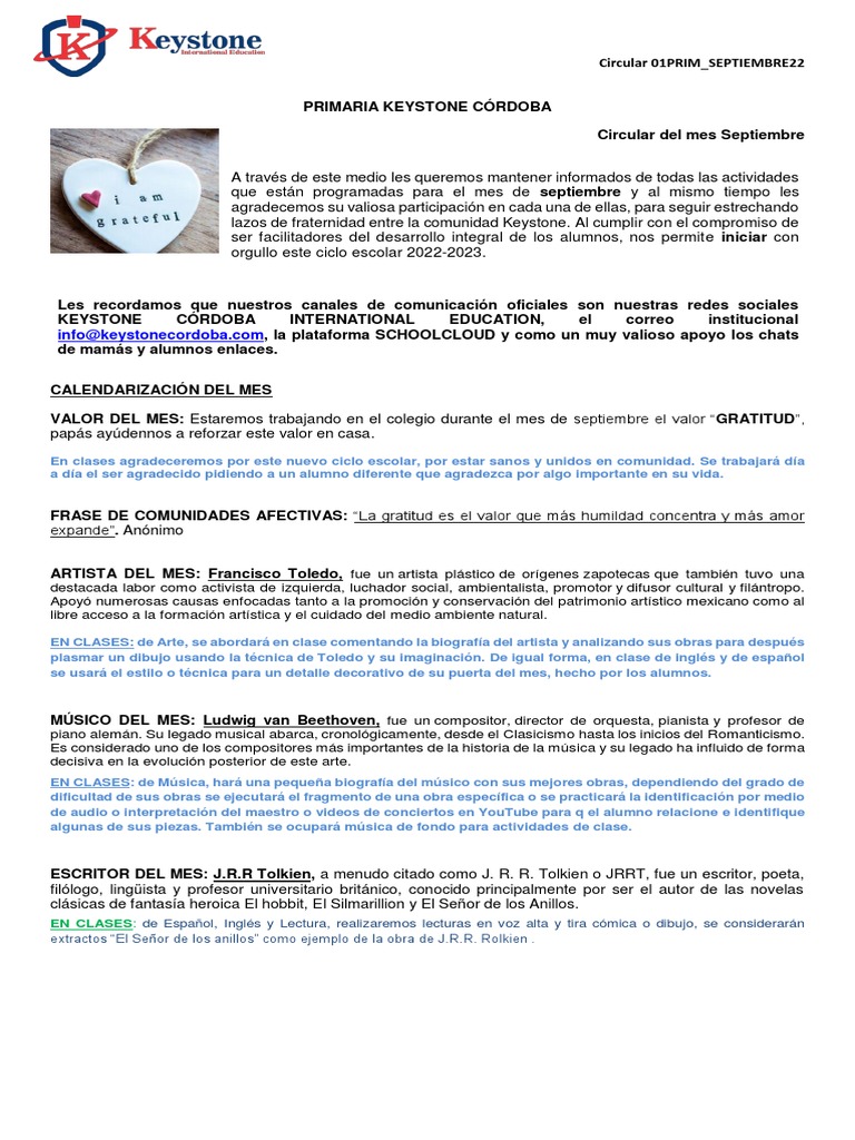 Actividades Septiembre Keystone | PDF | J. R. R. Tolkien | El Señor de los Anillos