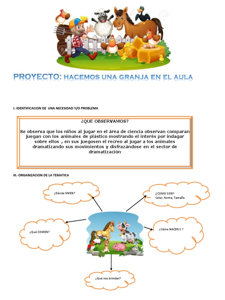 PROYECTO Granja 5 Años | PDF | Aprendizaje | Evaluación