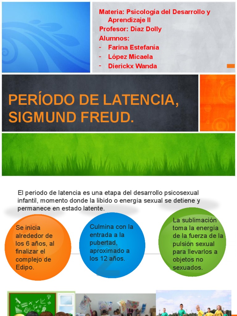 Análisis del periodo de latencia según Sigmund Freud en el documento de ...