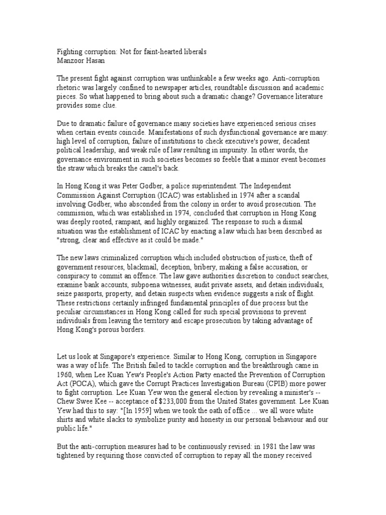 Anti Corruption | PDF | Corruption | Justice