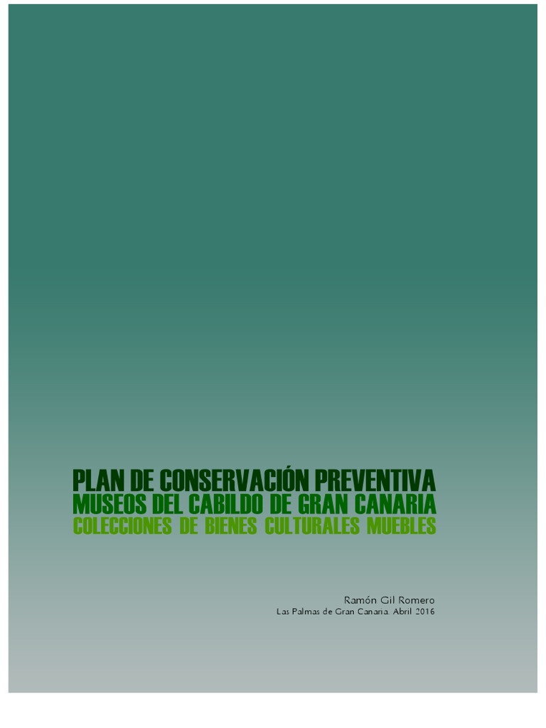 Plan de Conservacion Preventiva de Los Museos Del Cabildo de Gran Canaria | PDF