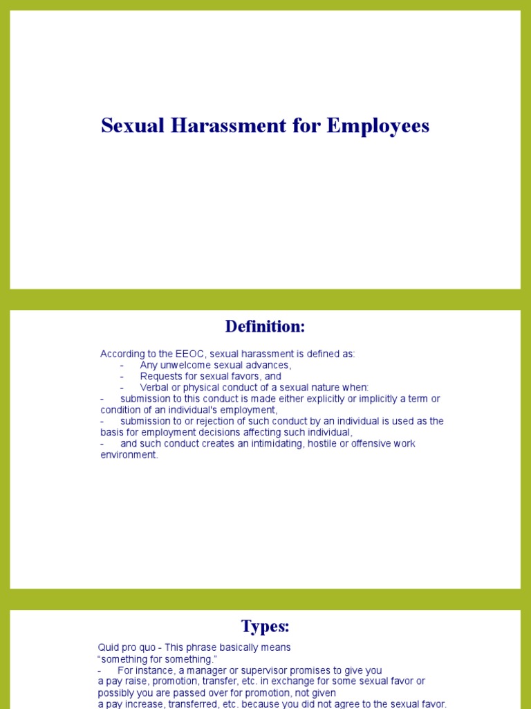 Sexual Harassment | Download Free PDF | Sexual Harassment | Psychology