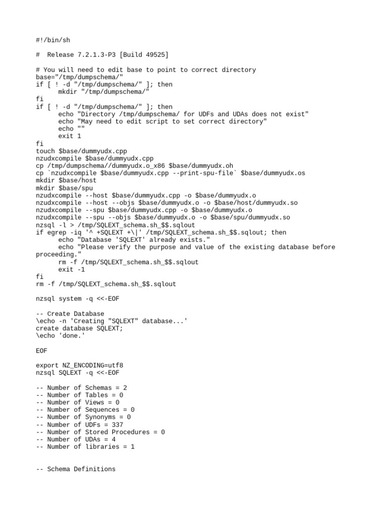 Dumpschema SQLEXT | Download Free PDF | Parameter (Computer Programming) | Library (Computing)