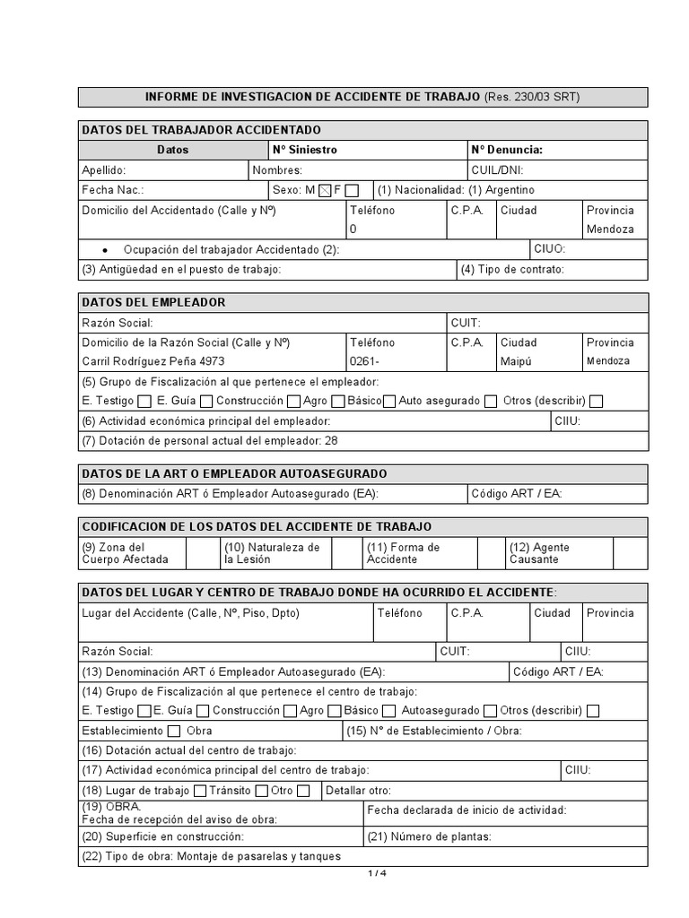 Investigaciòn de Accidente Symec | PDF