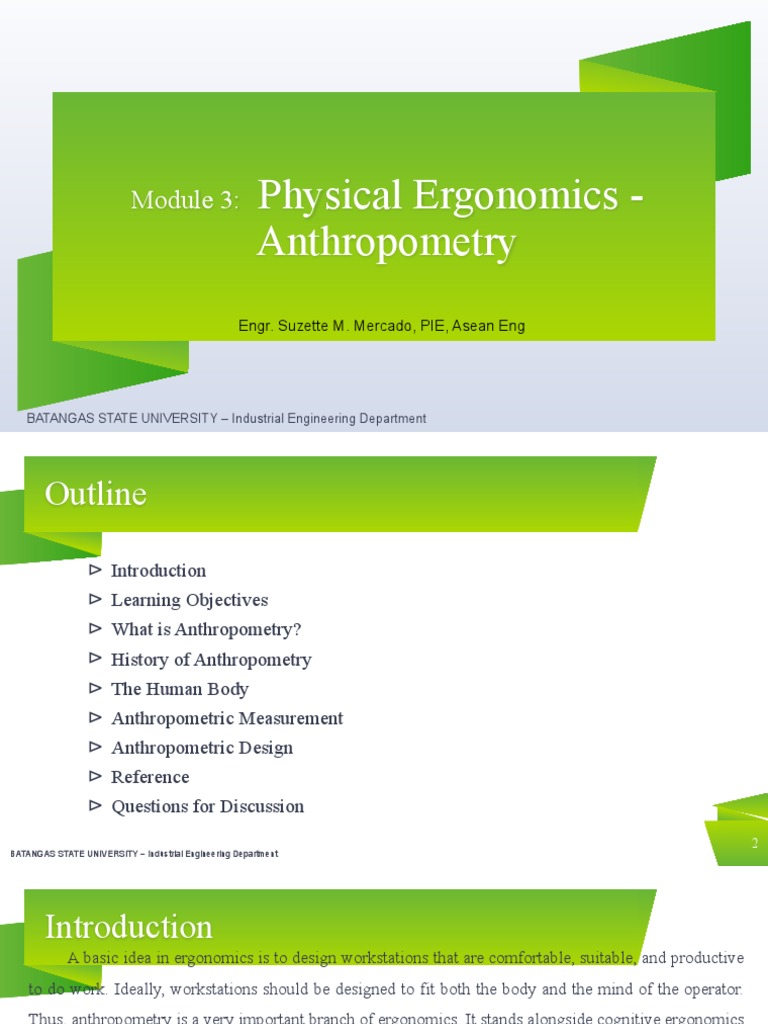 Topic 3 Physical Ergonomics Anthropometry | PDF | Anthropometry | Chair