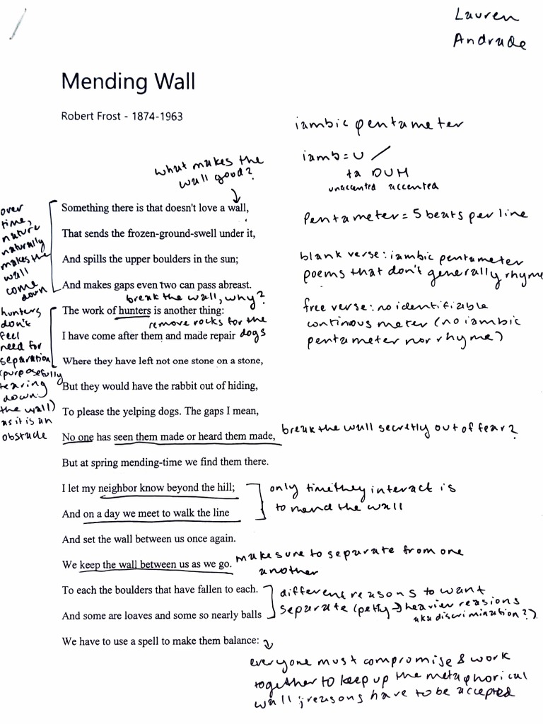 Mending Wall | PDF