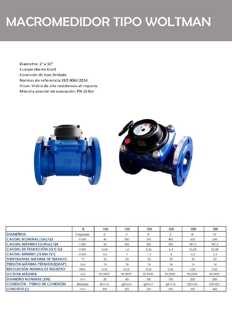 Macro Medidor Tipo Woltman | PDF