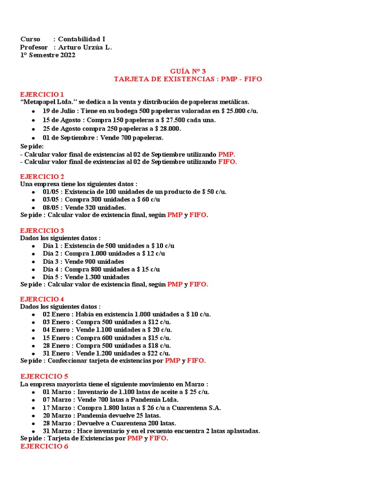 2022 - Guía #3 - PMP y Fifo - 28.05.2022 | PDF