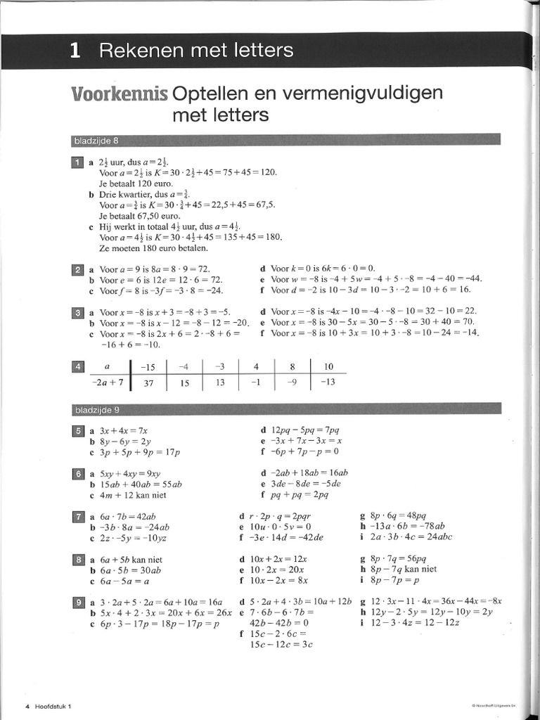 Havo 2 H1 - Uitwerkingen | PDF