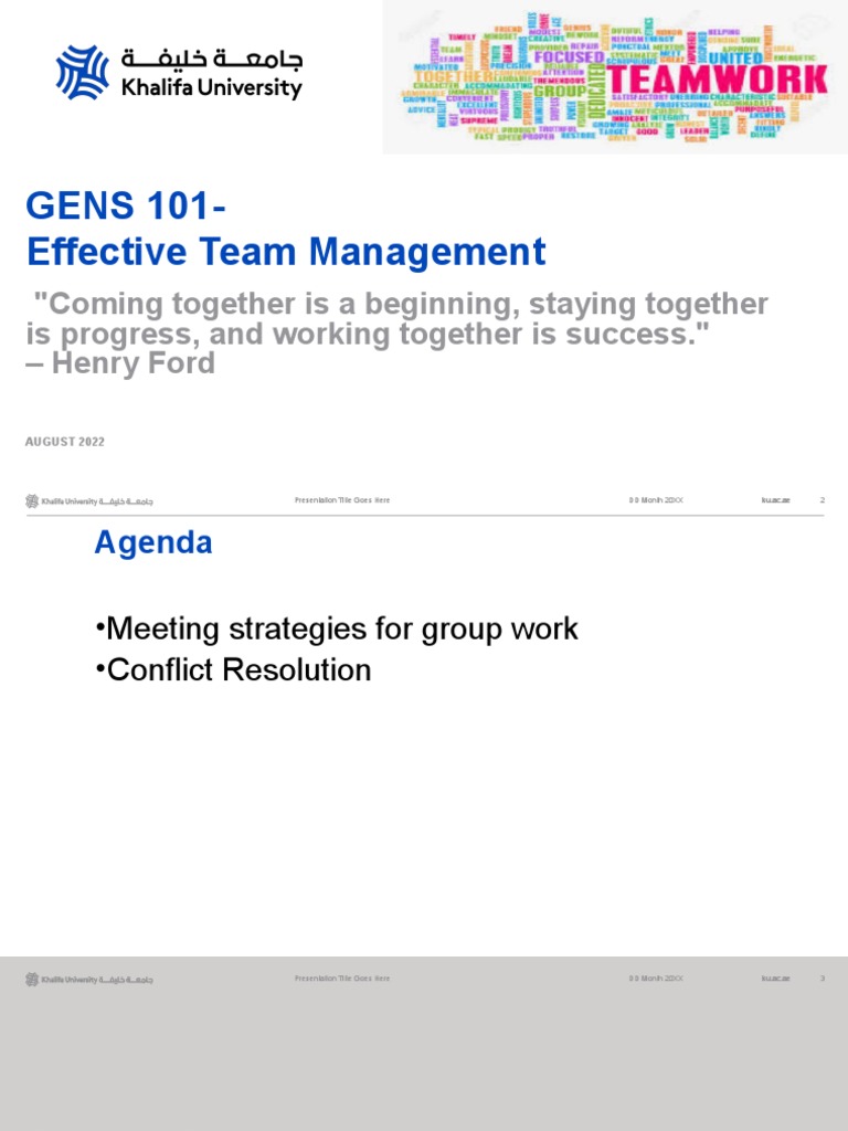 Week 3 3a Effective Team Management Strategies Pdf Group Decision