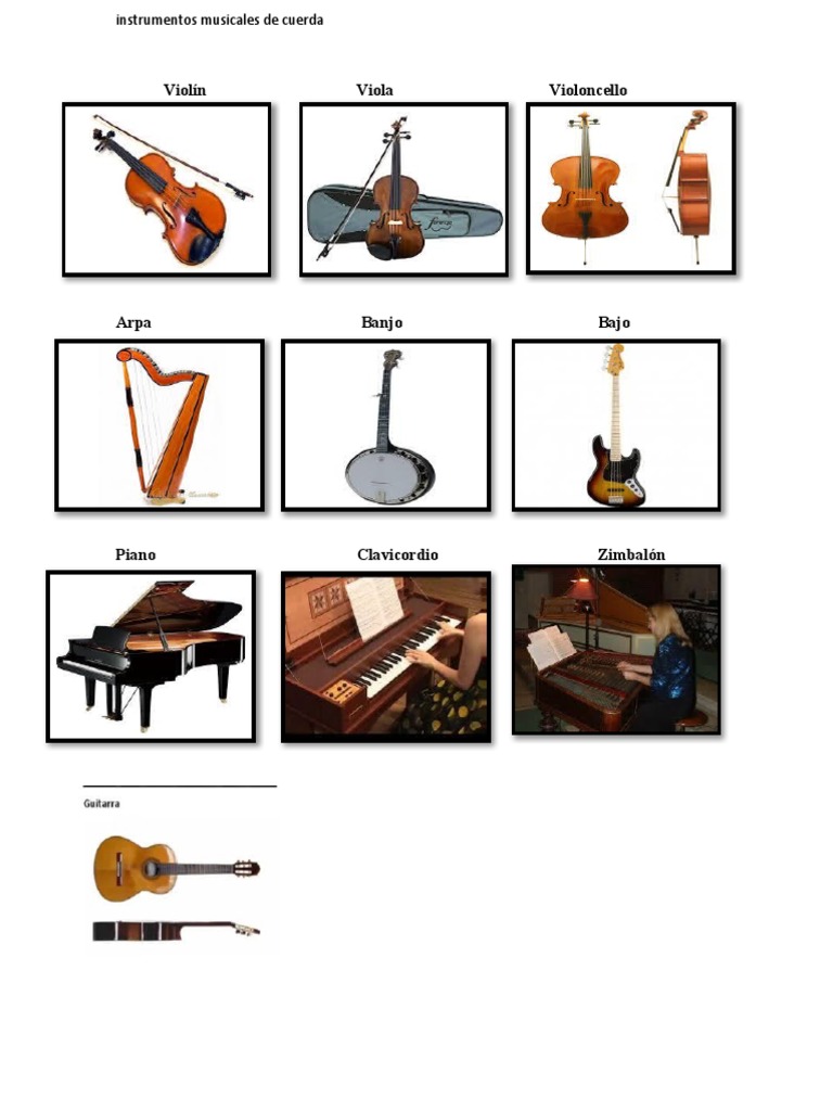 10 Instrumentos Musicales de Cuerda | PDF