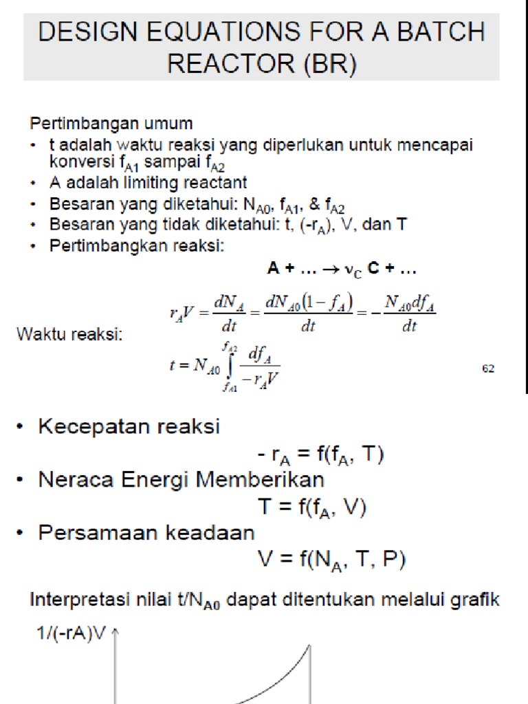 Materi 2. Desain Reaktor Batch | PDF
