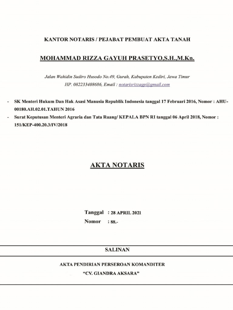 CV Giandra Aksara | PDF