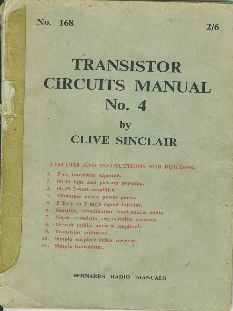Bernards - Sinclair - Clive Sinclair-168 - Transistor Circuits Manual ...