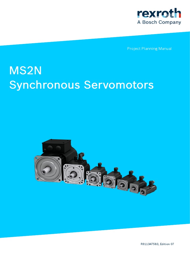 Ms2N Synchronous Servomotors: Project Planning Manual | PDF ...