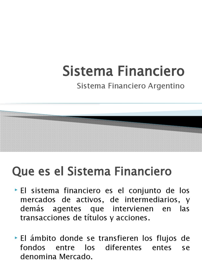 Sistema Financiero Argentino | PDF | Bolsa | Bancos