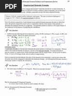 Empirical Formula Questions | PDF | Mole (Unit) | Molecules
