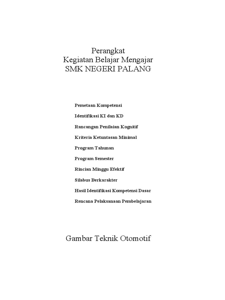 Perangkat RPP GTO | PDF