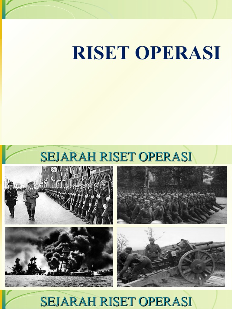 Sejarah Riset Operasi Dan Tahapan Pemodelan | PDF