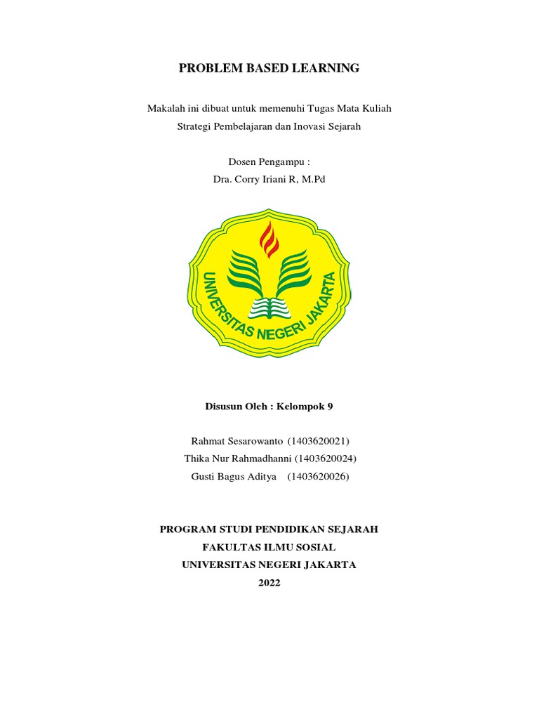 MENGEMBANGKAN KEMAMPUAN PENYELESAIAN MASALAH MELALUI PENDEKATAN PROBLEM BASED LEARNING | PDF