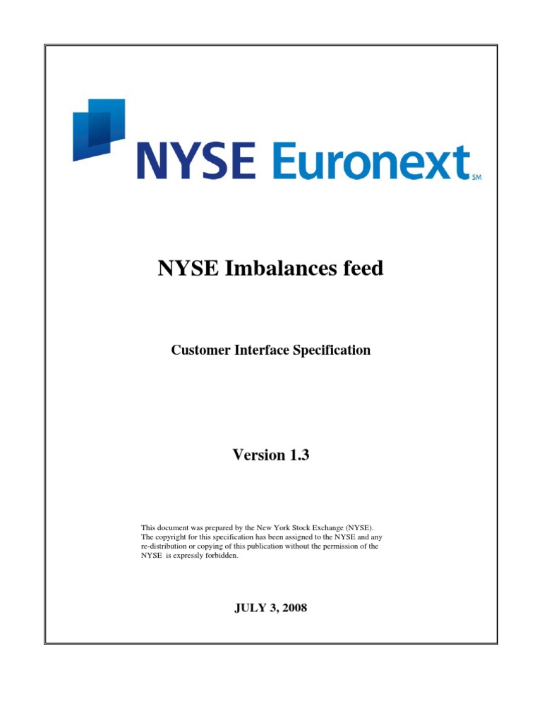 Nyse Open Imbalance | PDF | Transmission Control Protocol | Ip Address